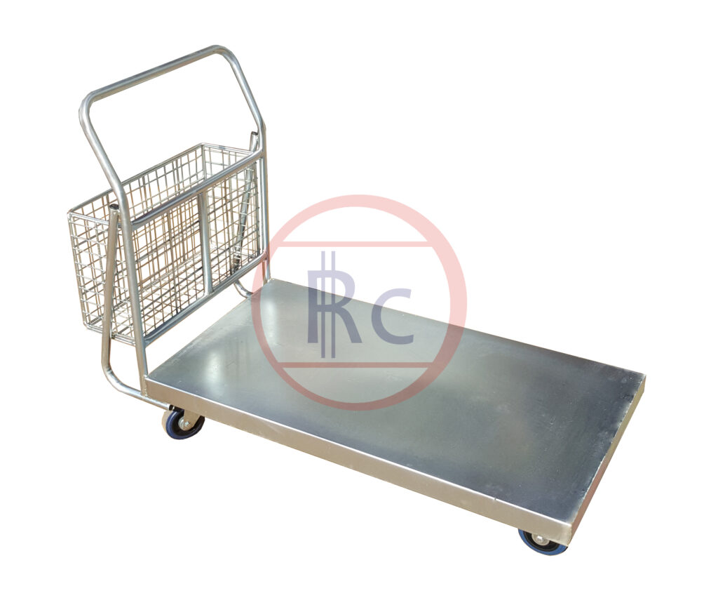 Large Platform Trolley with Fixed Basket – Reef Castor